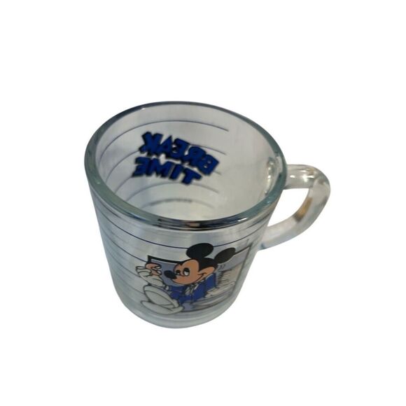 Disney | Dining | Disneymickey Mouse Glass Usa Stamped Break Time ...